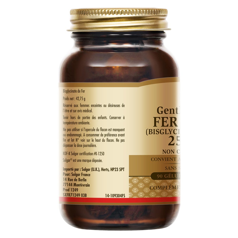 Fer doux (Gentle Iron) - Vitalité | Solgar - FR