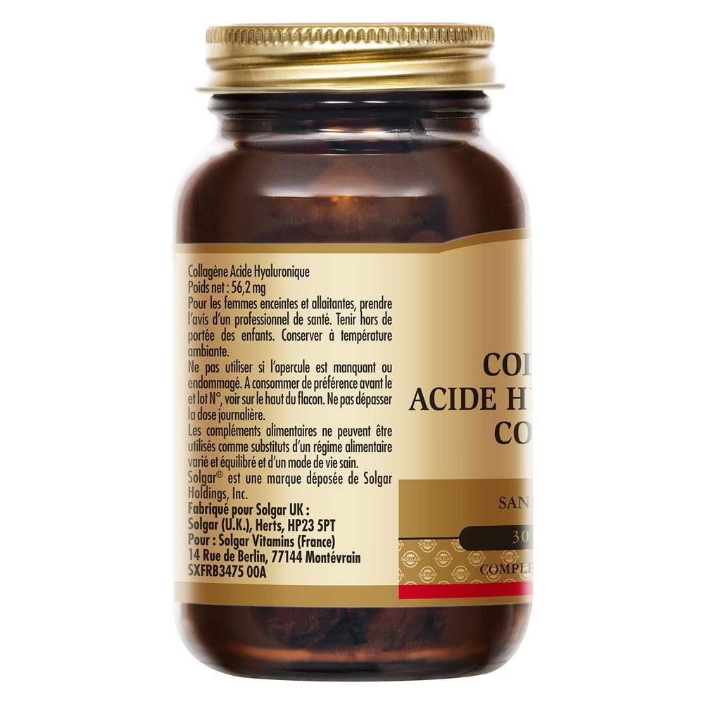 Collagène Acide Hyaluronique Complexe - Beauté | Solgar - FR